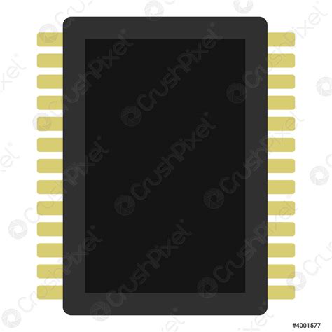 Computer Electronic Circuit Board Icon Isolated Stock Vector 4001577