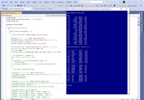 Clustering With Cat Utility Csharp Demo James D Mccaffrey