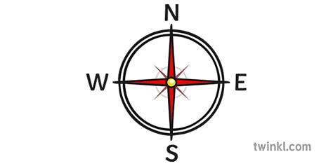 Compass Map Icon رسم Twinkl