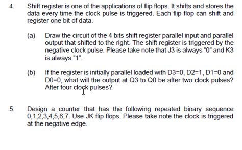 solved 1 sequence 10112 is applied to the input of a 4 bit