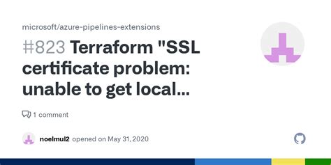 Terraform SSL Certificate Problem Unable To Get Local Issuer