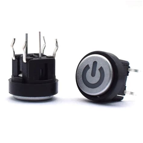 Best Single And Two Color Lights Blue Red Push Button Tact Tactile Switch With Light Led