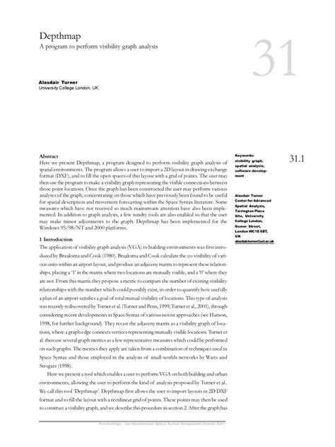 Turner Program To Perform Visibility Graph An Pdf Vertex Graph Theory