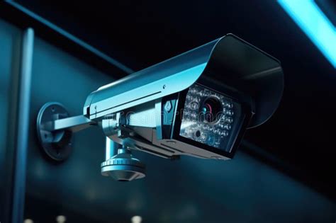 A Security Camera Mounted On The Side Of A Building This Image Can Be Used To Depict