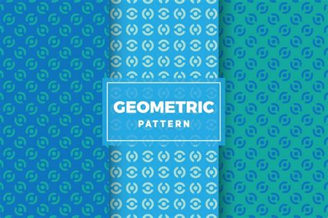 기하학적 패턴을 설정합니다 단순하고 미니멀 한 디자인 프리미엄 벡터