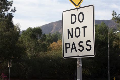 Do Not Pass Sign What Does It Mean
