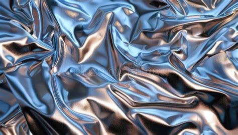 Photo Of Smooth Glossy Metallic Texture With Reflective Surfaces Stock Illustration