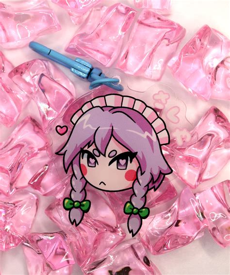 Sakuya Izayoi Chibi Acrylic Charm Touhou Etsy