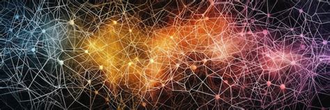 Premium Photo Colorful Abstract Network Connections On A Gradient