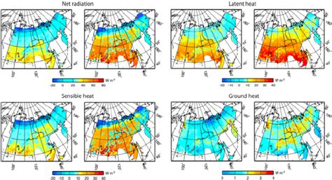 Comparison Of Spatial Distribution Of Averaged Annual Energy Budget