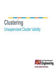 10 Unsupervised Cluster Validity Pdf Clustering Unsupervised Cluster Validity Objective