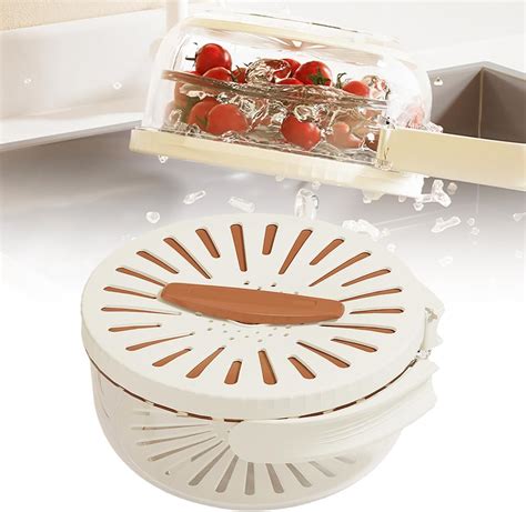 Fruit Strainer Container With Lid 2025 New 2 In 1 Fruit Washing Bowl With Strainer