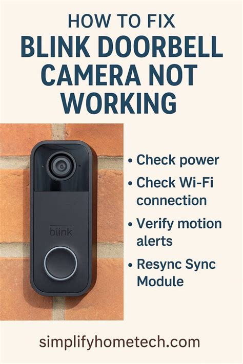 Blink Doorbell Camera Not Working Fix It Fast With This Complete 2025
