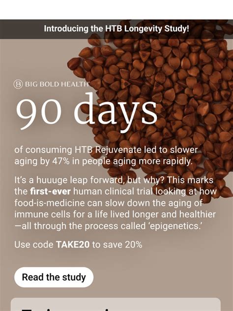 Big Bold Health Its Official The Htb Longevity Study Is In 🧬 Milled