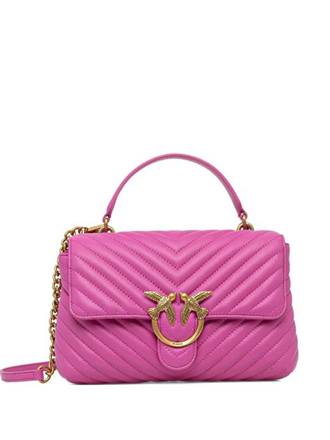 Pinko Mini Love Pady Puff Satchel Pink Farfetch
