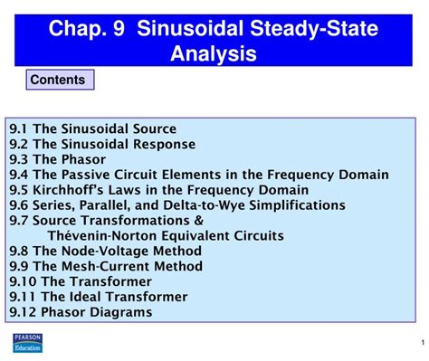 Ppt Chap 9 Sinusoidal Steady State Analysis Powerpoint Presentation