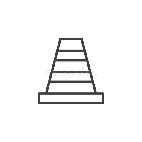 Traffic Cone Line Icon Stock Vector Illustration Of Stop 105461014