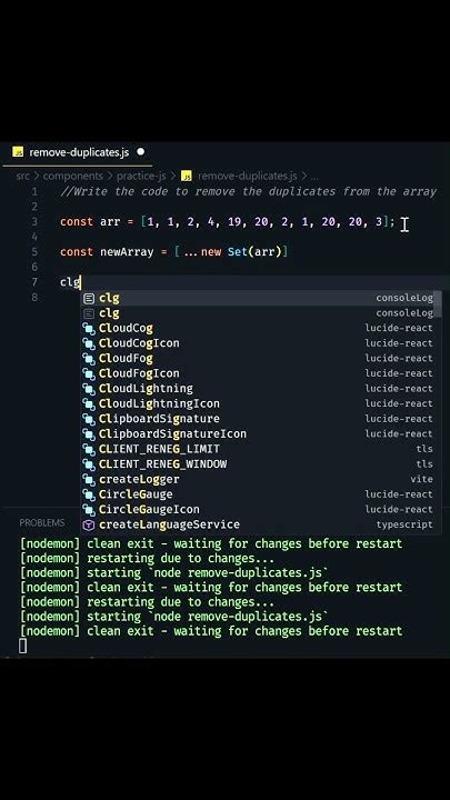 Remove Duplicates From An Array Using Javascript Set Youtube