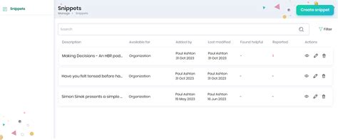 Creating Snippets Skill Lake