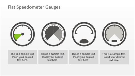 Free Flat Speedometer Gauges For PowerPoint Google Slides