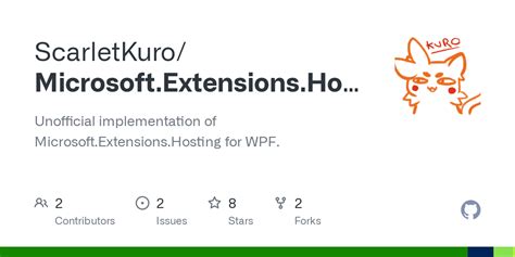 github scarletkuro microsoft extensions hosting wpf unofficial
