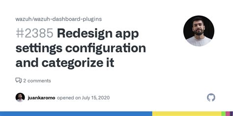Redesign App Settings Configuration And Categorize It · Issue 2385