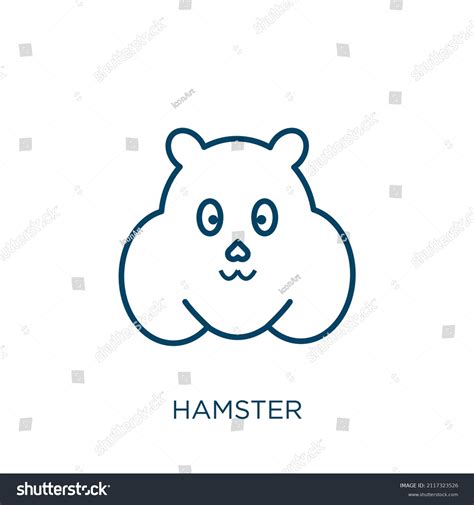 Hamster Icon Thin Linear Hamster Outline Stock Vector Royalty Free 2117323526