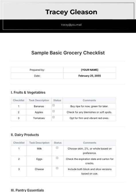 Free Bbq Food Checklist Template To Edit Online