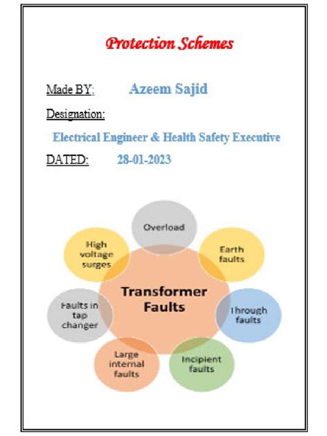 Transformer Protection Scheme Faults Pdf
