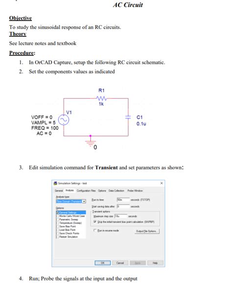 Solved AC Circuit Objective To Study The Sinusoidal Response Chegg