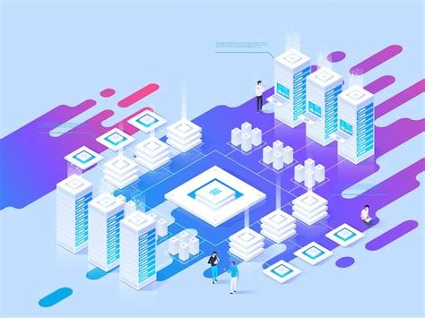 Premium Vector Big Data Isometric Set