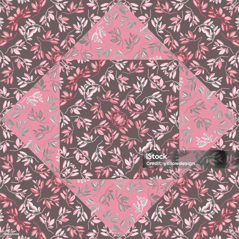 손으로 그린 복고풍 스타일 분기 타일 식물 끝없는 벽지 아름다운 빈티지는 모자이크 이음새가 없는 패턴을 남깁니다 0명에 대한 스톡 벡터 아트 및 기타 이미지 Istock