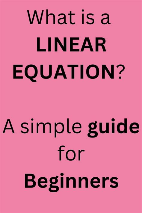 10 Linear Equations Ideas Linear Equations Equations Linear