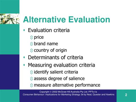 PPT Evaluating And Selecting Alternatives PowerPoint Presentation Free Download ID