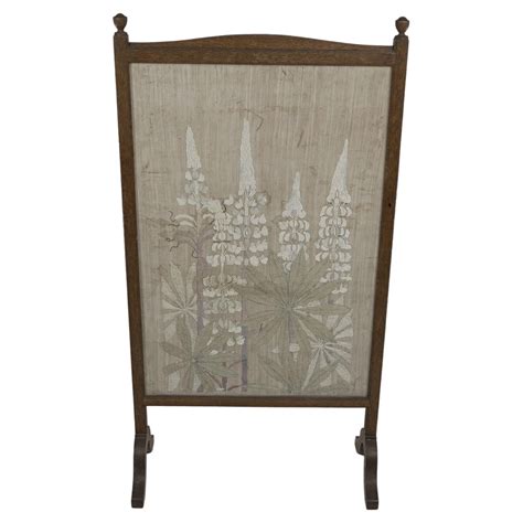 Selwyn Image For The Century Guild Floral Embroidery Fire Screen With