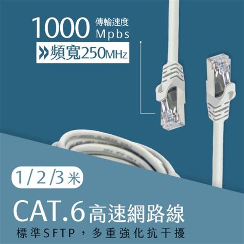 Cable 凱堡 Jpb Cat6 標準sftp抗干擾 高速網路線 2m Pchome 24h購物