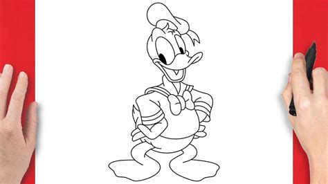 How To Draw Donald Duck Step By Step Drawing Youtube
