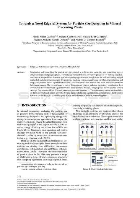 Pdf Towards A Novel Edge Ai System For Particle Size Detection In