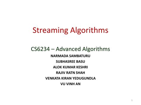 Ppt Streaming Algorithms Powerpoint Presentation Free Download Id