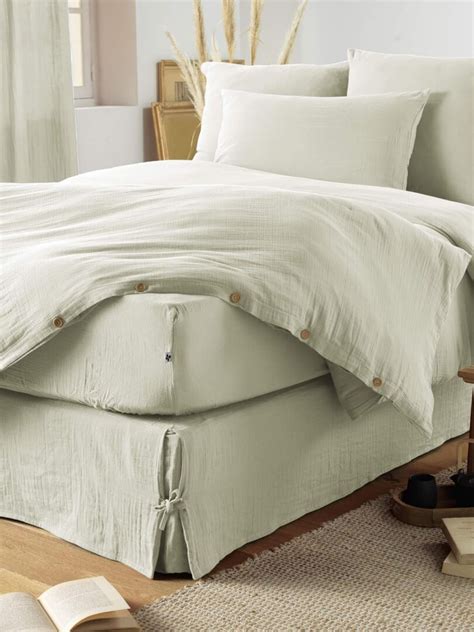 Parure De Lit Double Gaze De Coton Vert Deau Kiabi 84 70€
