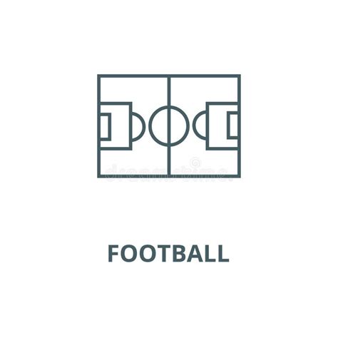 Soccer Fieldfootball Vector Line Icon Linear Concept Outline Sign
