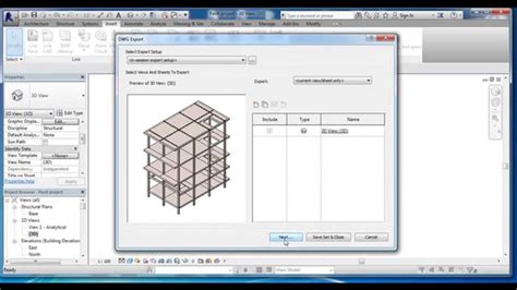 exporting model from revit to sketchup savevint