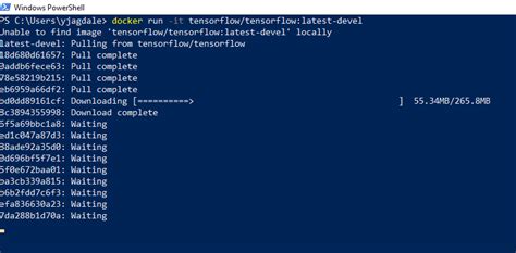 Python How To Pull TesorFlow Into Docker Windows Container Stack