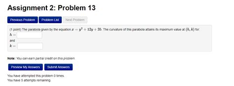 Solved Assignment 2 Problem 13 Previous Problem Problem