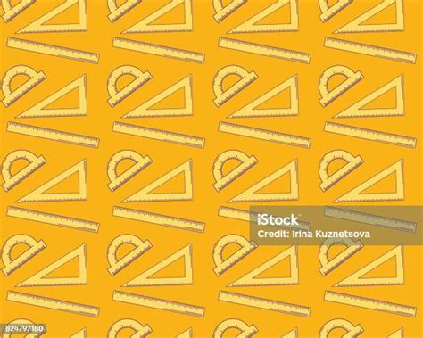 벡터 일러스트 레이 션 원활한 추상 패턴입니다 눈금자 삼각형 및 끄는 배경입니다 오렌지 0명에 대한 스톡 벡터 아트 및 기타 이미지 Istock