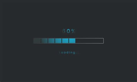 60 Percent Futuristic Dark Blue Progress Loading Bar Loading Bar