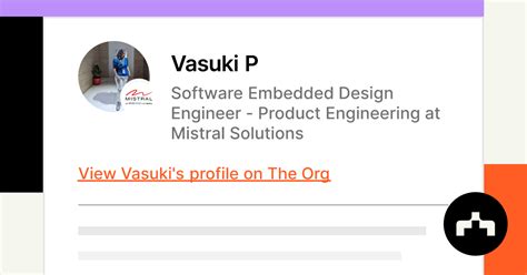 Vasuki P Software Embedded Design Engineer Product Engineering At