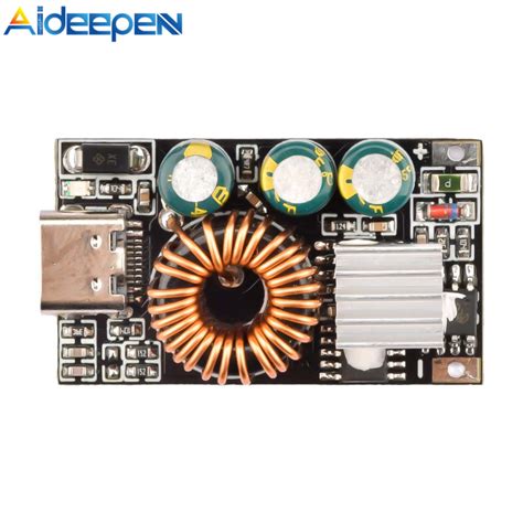 Aideepen บอร์ดชาร์จโทรศัพท์มือถือ30w โมดูลปรับแต่ง Diy รถชาร์จเร็ว Dc Buck Type C Th