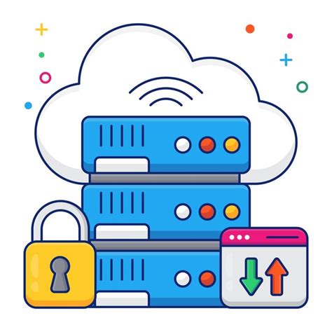 Premium Vector A Unique Design Icon Of Cloud Hosting