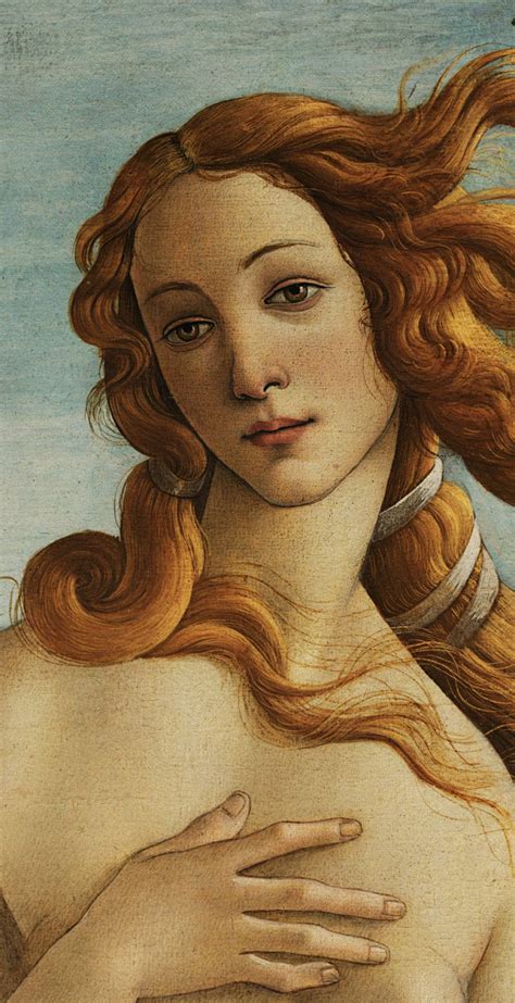 桑德罗·波提切利 维纳斯的诞生 Nascita Di Venere 局部，古罗马作家阿普列尤斯（lucius Apaleius）在《变形记》（metamorphose）中对维纳斯的诞生有过这样